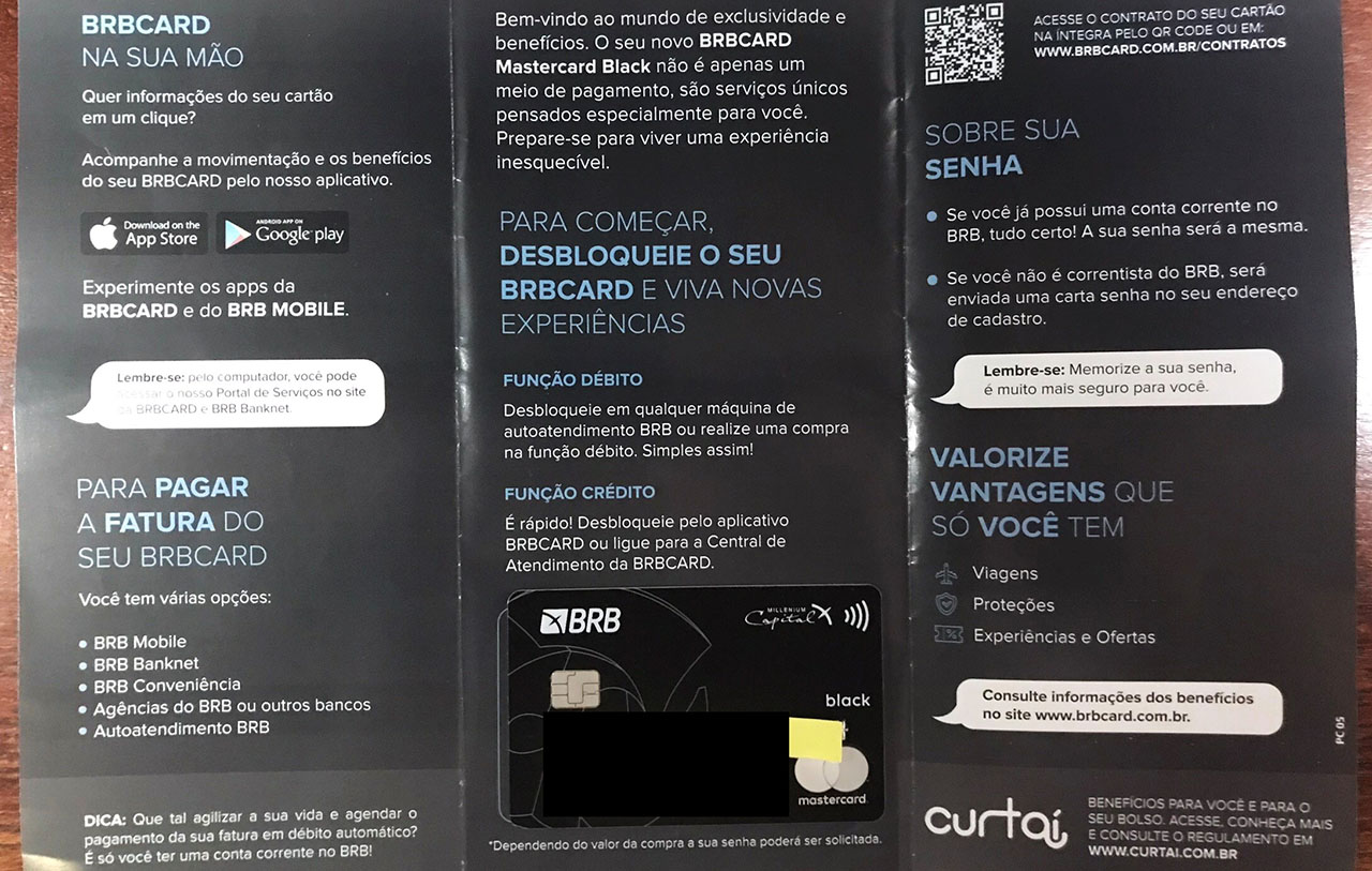 Cartão de crédito BRBCARD Mastercard Black Millenium Capital | Cartões ...