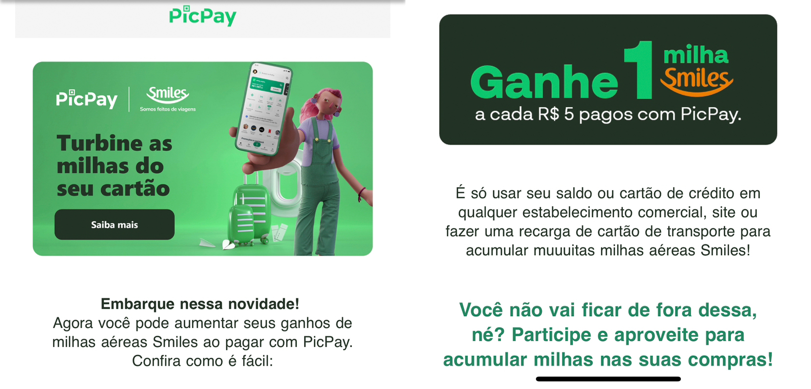 Parceria entre PicPay e GOL permite acúmulo de milhas Smiles | Cartões ...