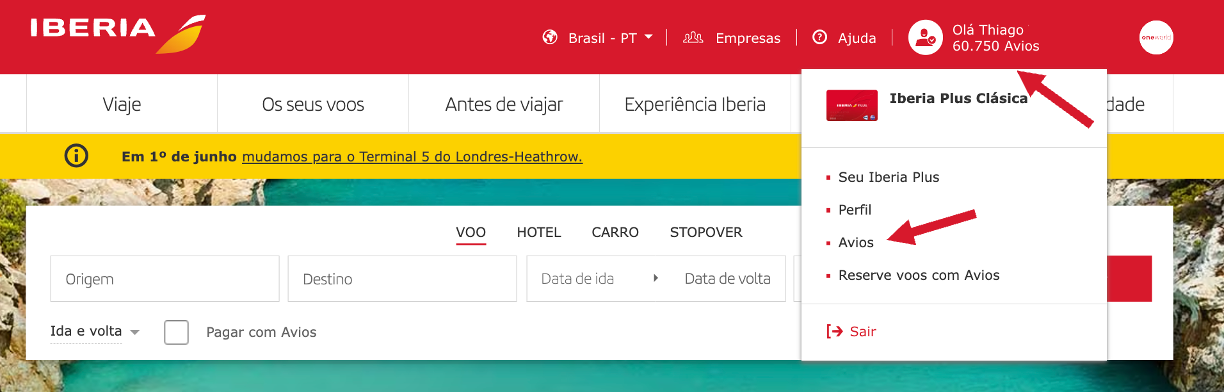Como linkar as contas da Iberia, British e Qatar para compartilhar Avios entre os programas ...