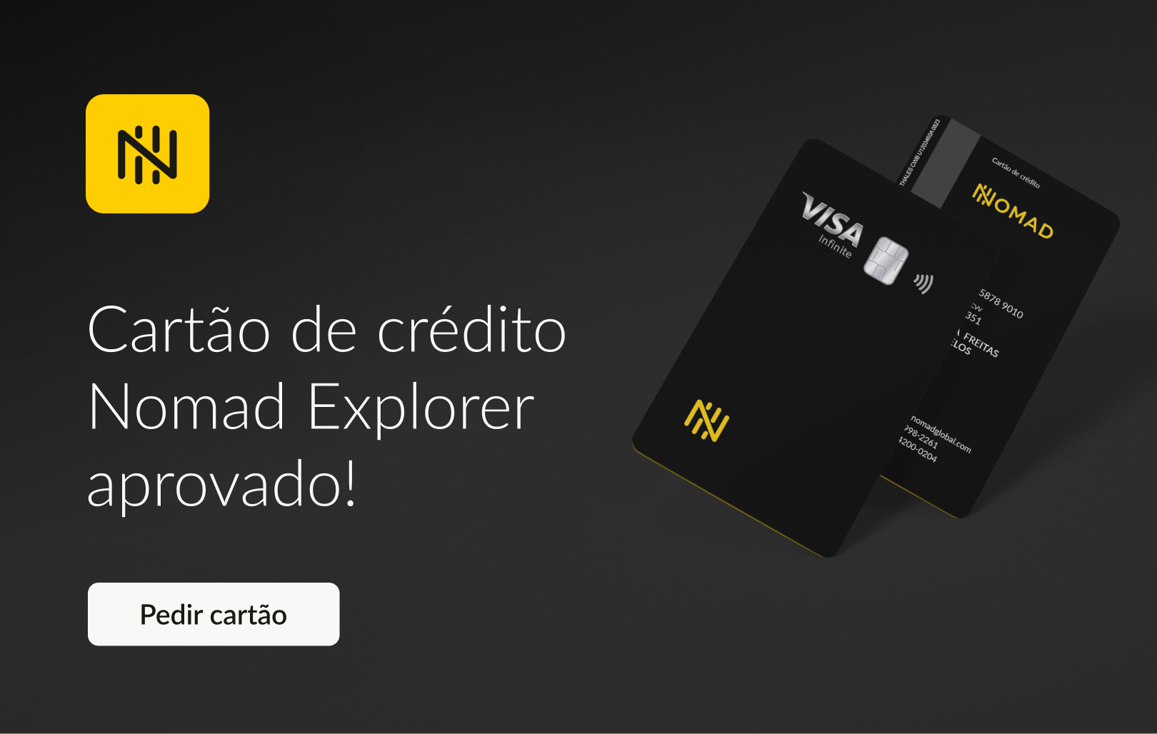 Nomad lança cartão de crédito Nomad Visa Infinite - Cartões, Milhas e ...