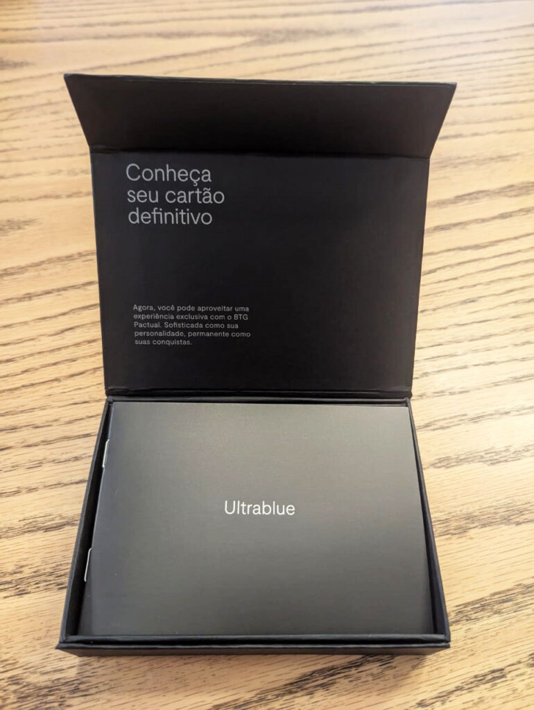 Cartão de crédito BTG Pactual Ultrablue Mastercard Black - Cartões, Milhas e Viagens