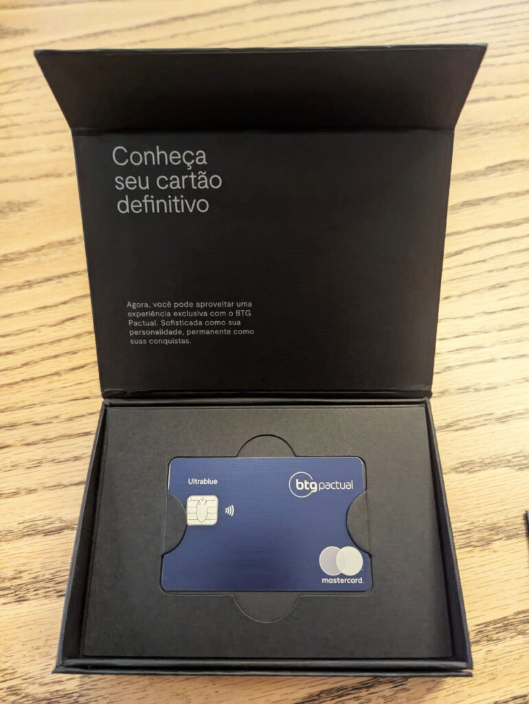 Cartão de crédito BTG Pactual Ultrablue Mastercard Black - Cartões, Milhas e Viagens