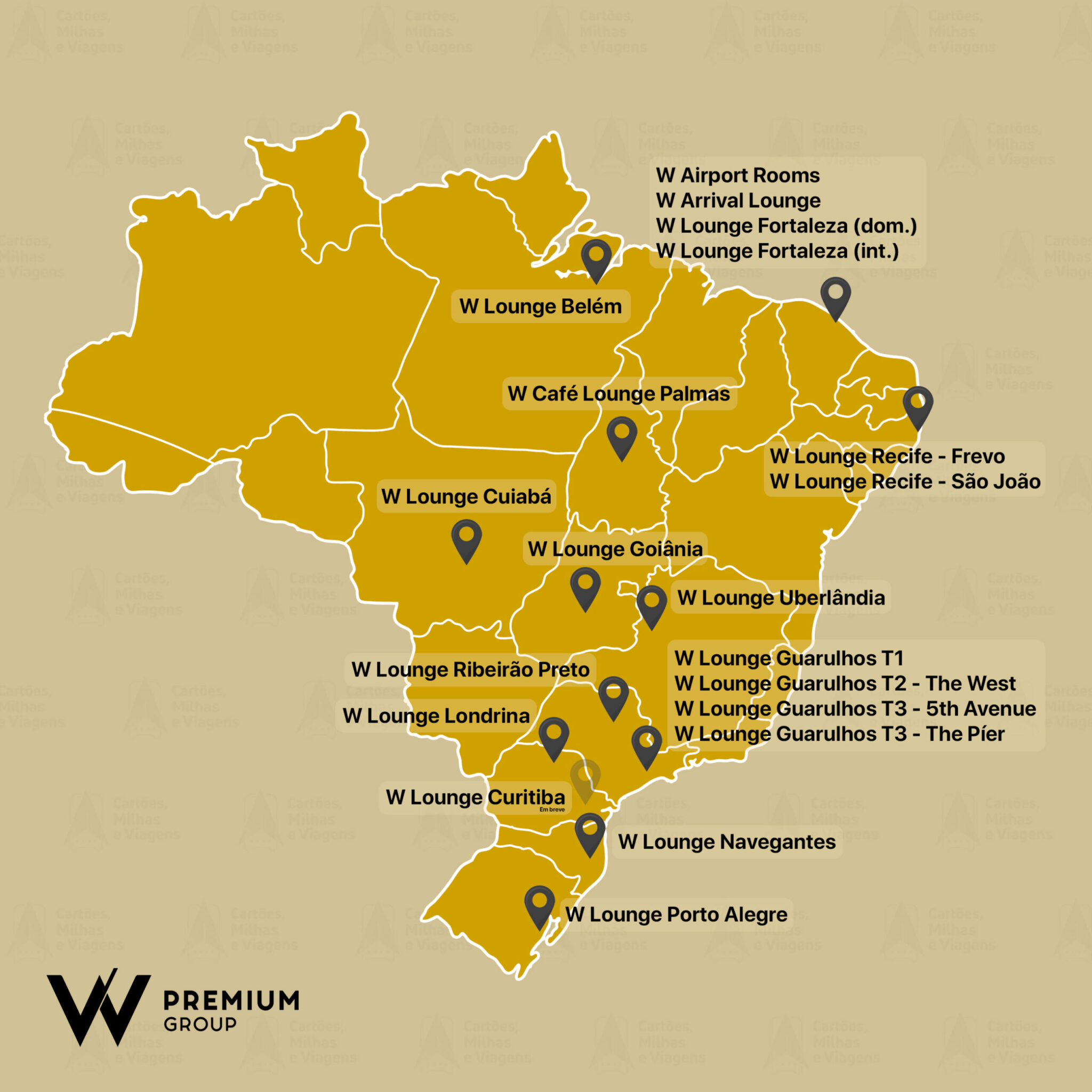 Formas de acesso às salas W Premium Lounge - Cartões, Milhas e Viagens